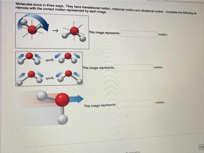 Solved Molecules move in three ways. They have translational | Chegg.com