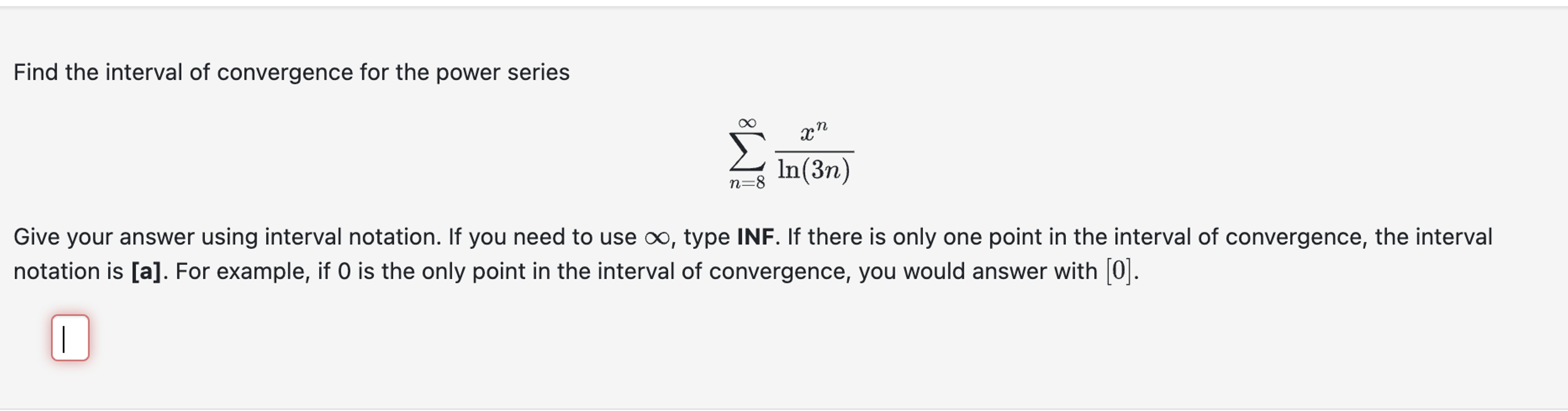 Solved Find the interval of convergence for the power | Chegg.com