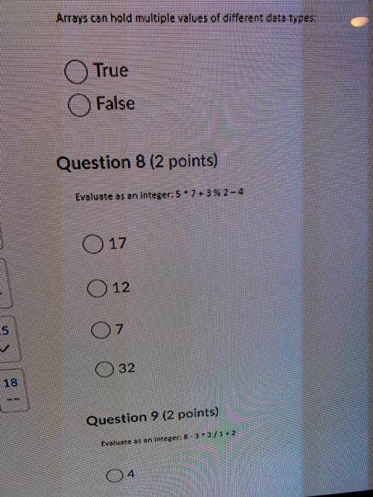 Solved Arrays can hold multiple values of different data | Chegg.com