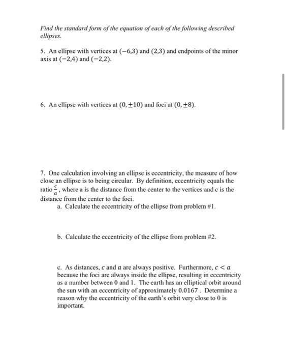 Solved 5.2 Practice Problems Graph each ellipse by finding | Chegg.com