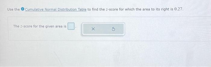 Solved Use The Θ Cumulative Normal Distribution Table To 5313