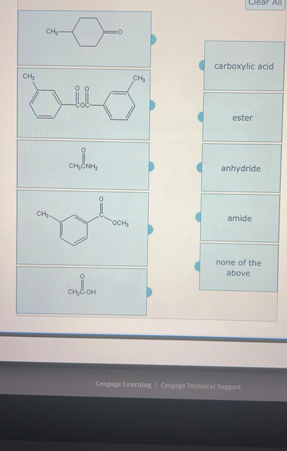 Solved Match each structural formula on the left to a | Chegg.com