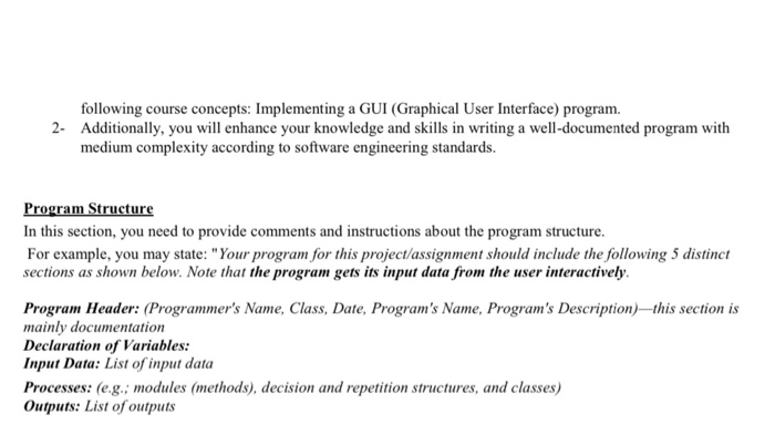 Project Description: Write a program using the python | Chegg.com