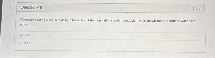 Solved When Conducting A One Sample Hypothesis Test If The 3396
