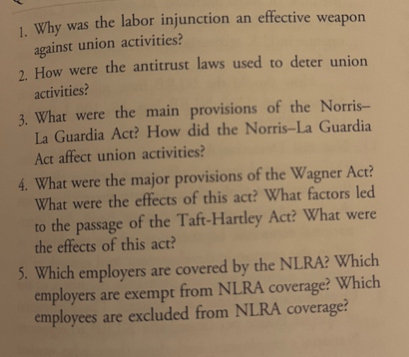 Solved Why was the labor injunction an effective weapon | Chegg.com