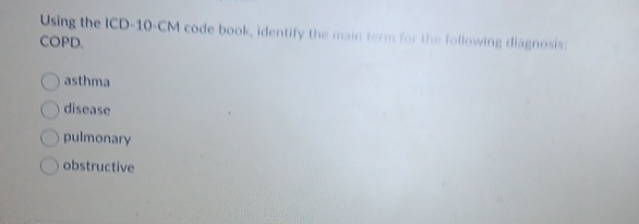 Using the ICD-10-CM code book, identify the minh ti | Chegg.com