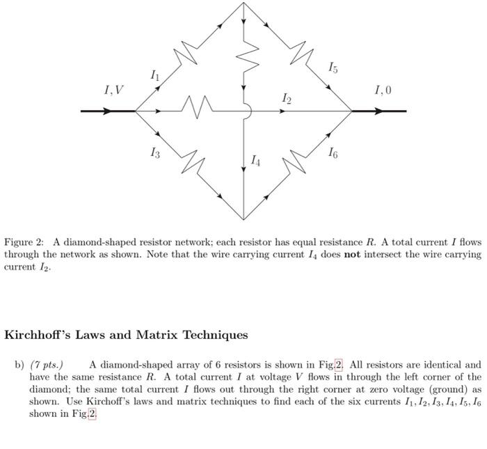 Solved Figure 2: A diamond-shaped resistor network; each | Chegg.com
