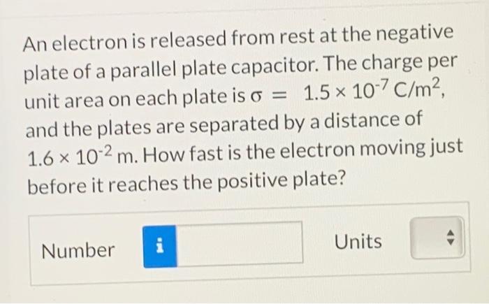 Solved An electron is released from rest at the negative | Chegg.com