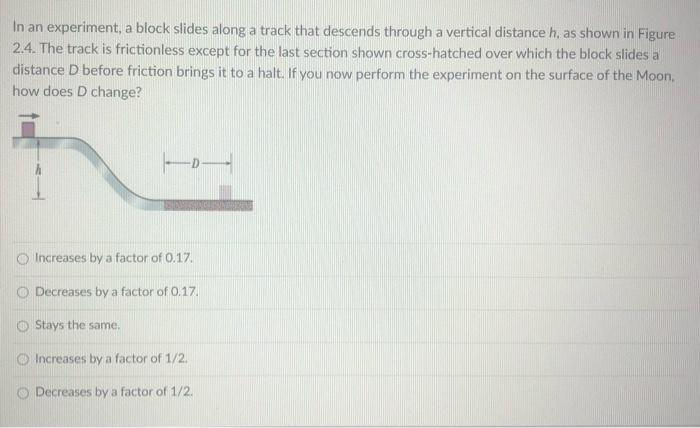 Solved In an experiment, a block slides along a track that | Chegg.com