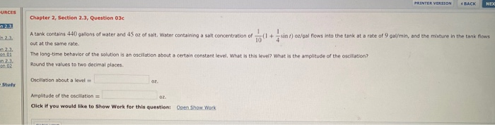 Solved PRINTER VERSION 4 BLACK NEX URCES Chapter 2, Section | Chegg.com
