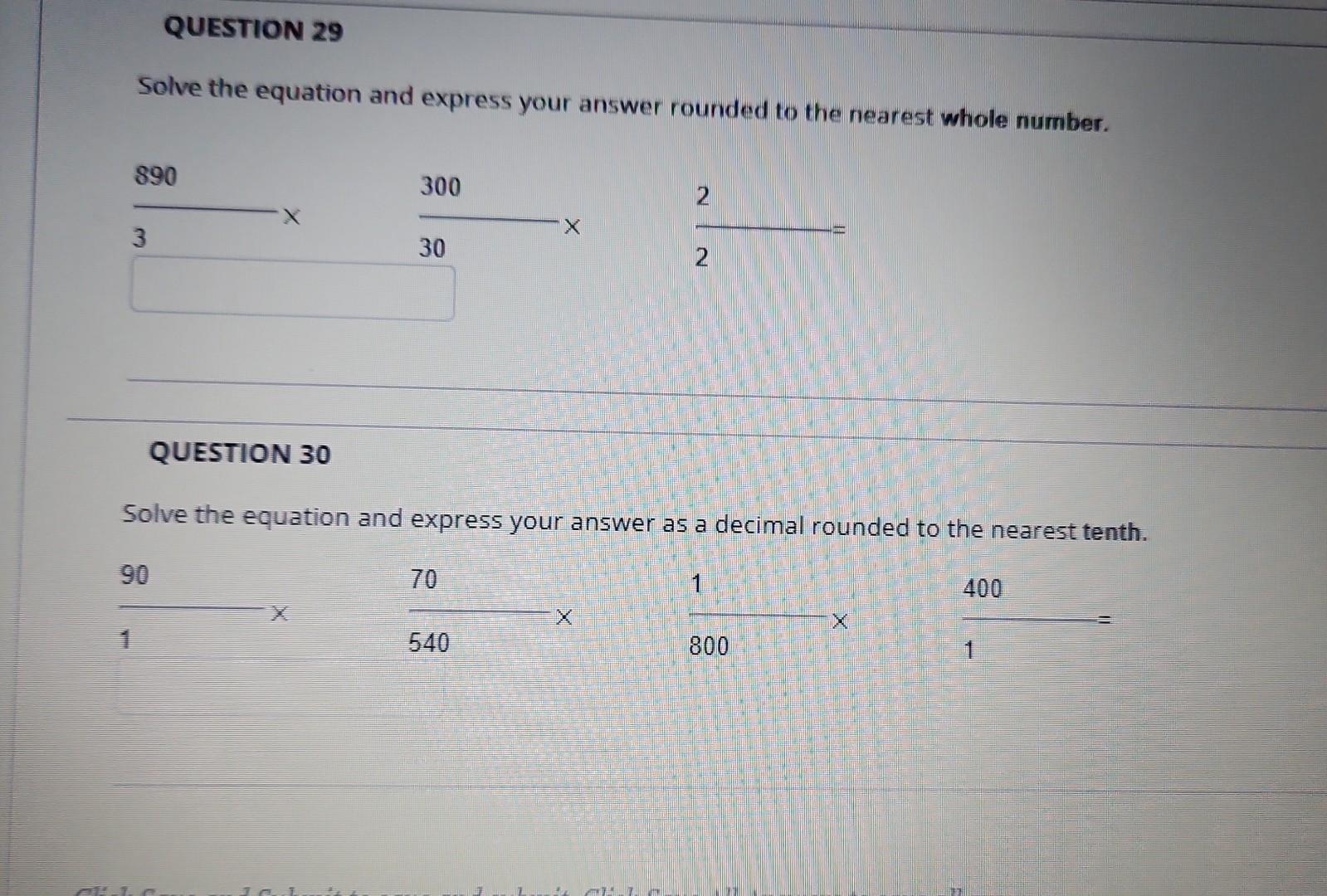 Solved Solve the equation and express your answer rounded to | Chegg.com
