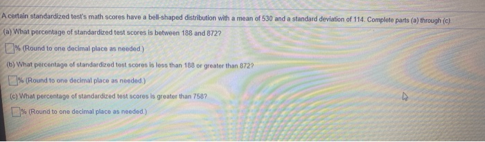 Solved A certain standardized test's math scores have a | Chegg.com