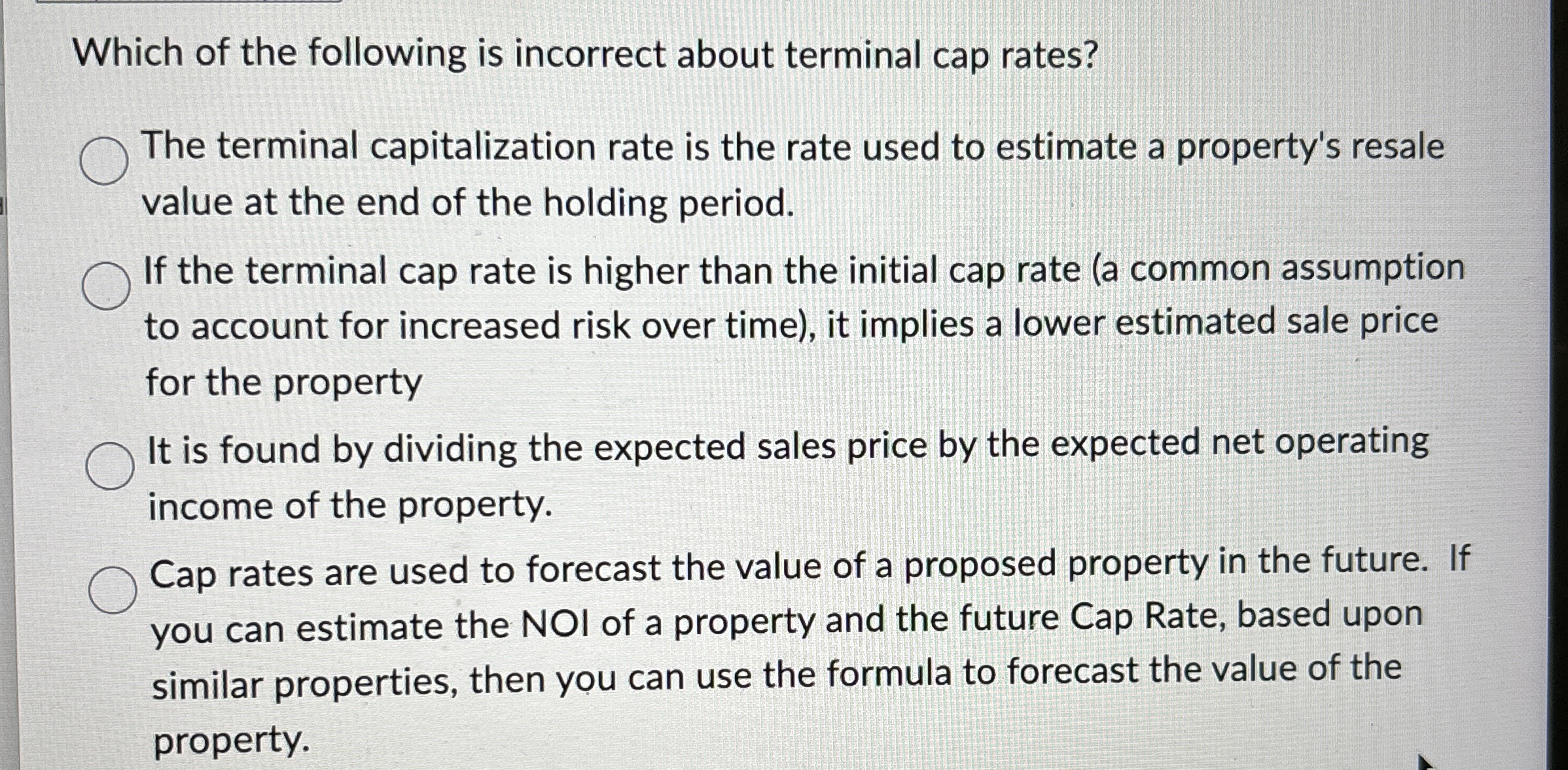 Solved Which of the following is incorrect about terminal | Chegg.com