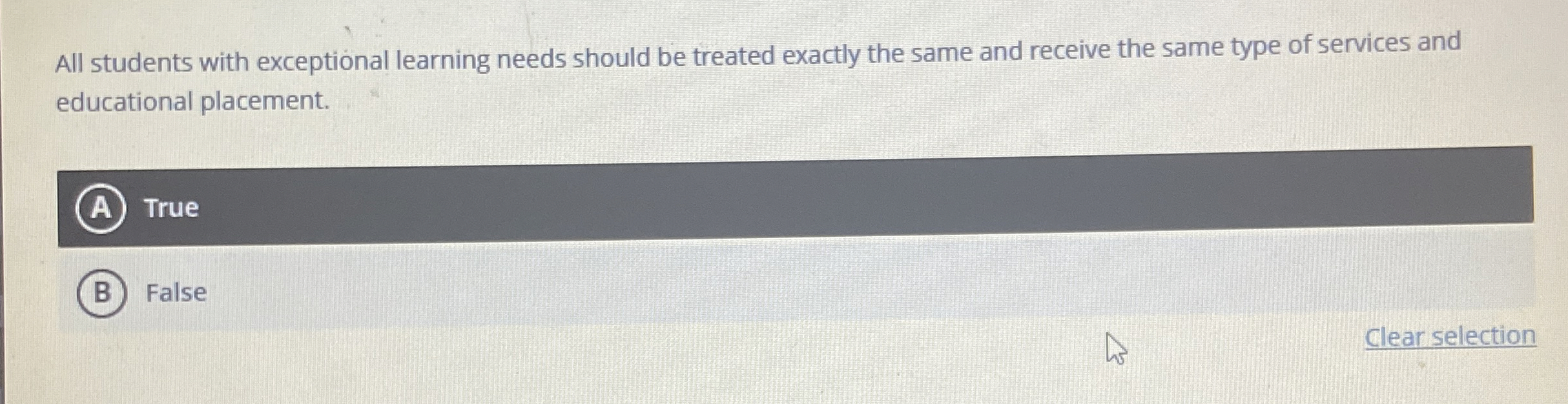 Solved All students with exceptional learning needs should | Chegg.com