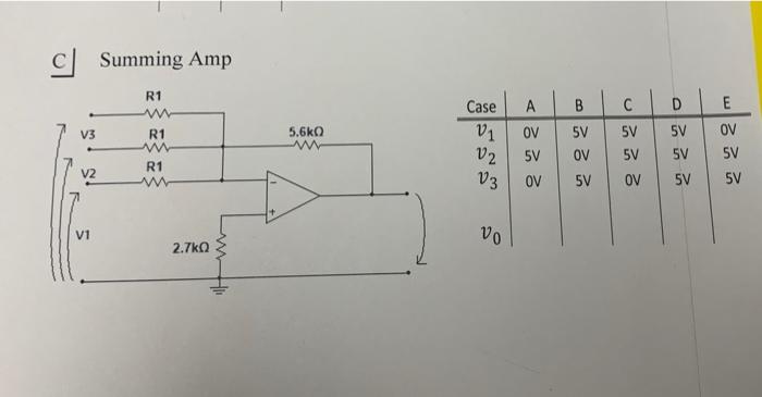 Solved Summing Amp 