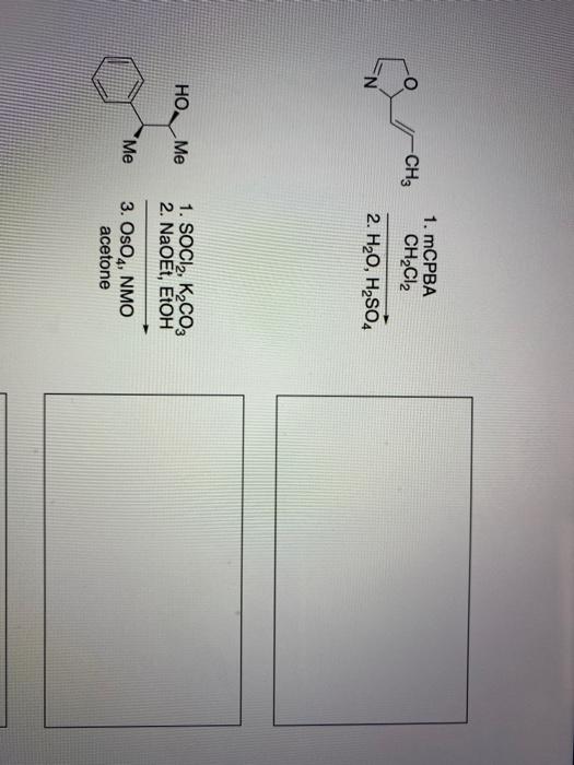 Solved CH3 1. mCPBA CH2Cl2 2. H2O, H2SO4 HOMe 1. SOCl2, | Chegg.com