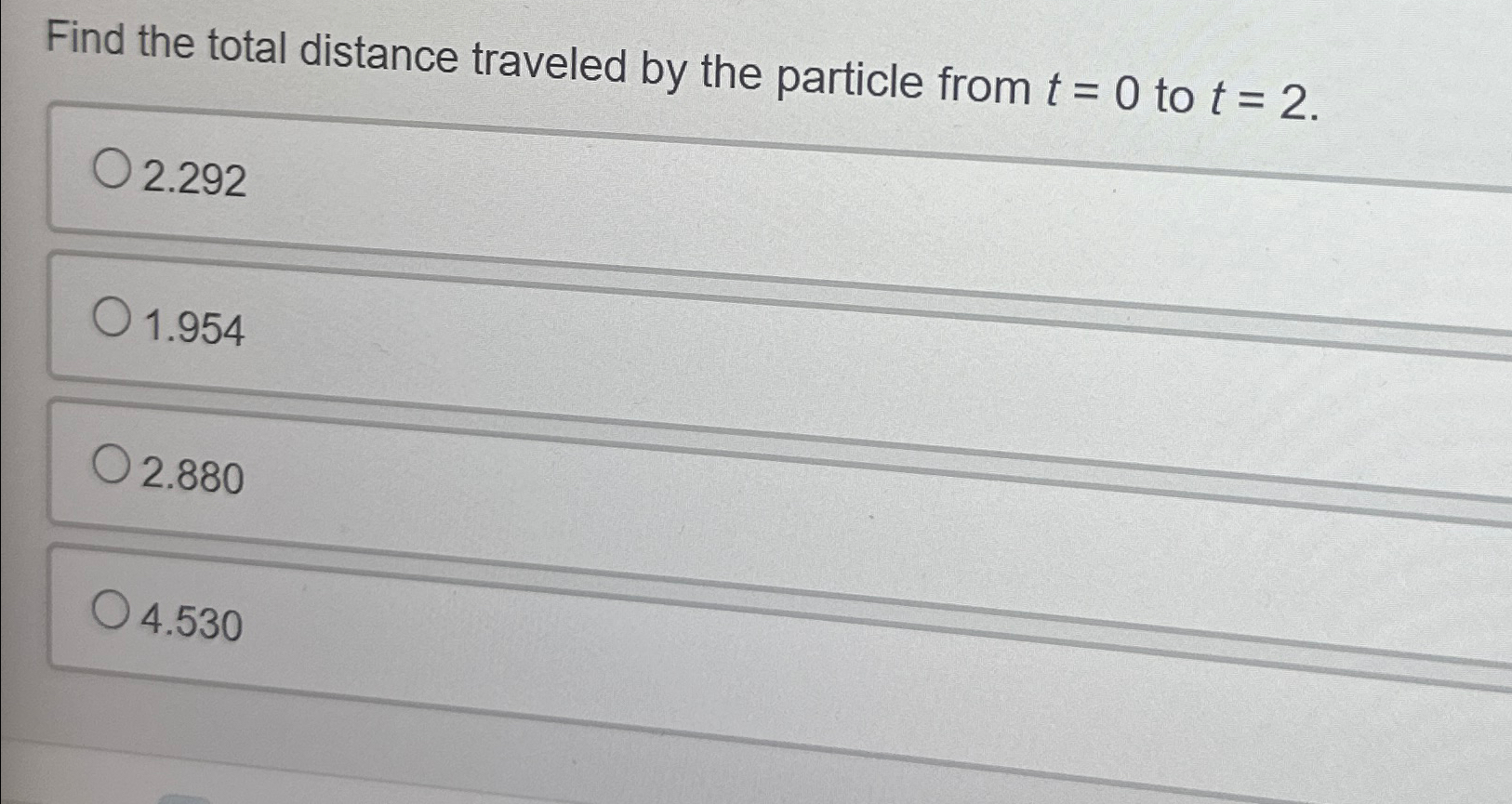 Find the total distance traveled by the particle from | Chegg.com