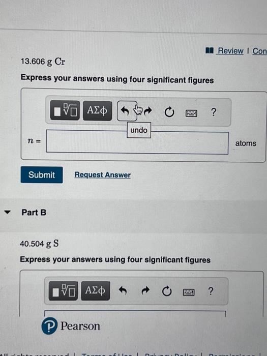 Solved Express your answers using four significant figures | Chegg.com