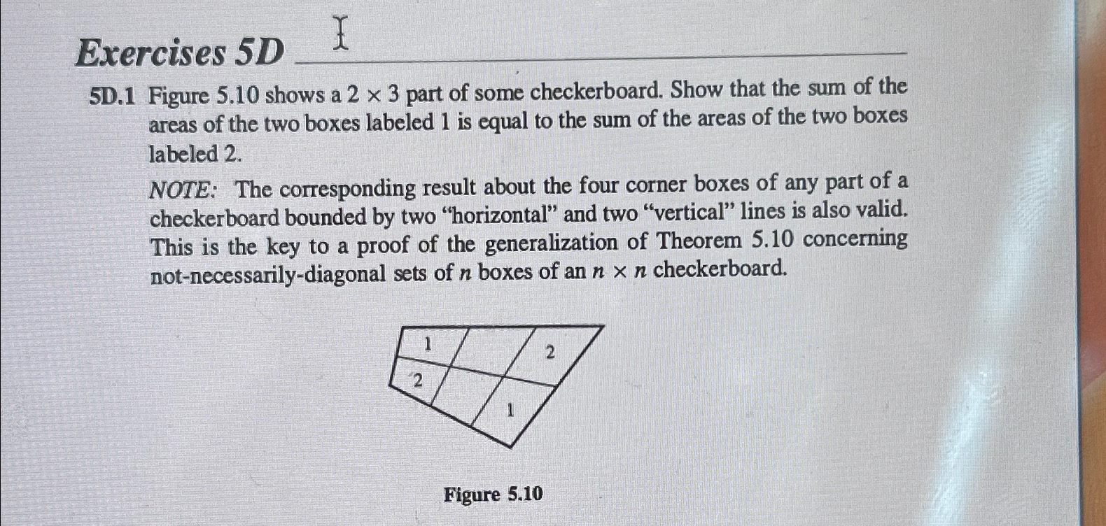 Solved Exercises 5D q,5D. 1 ﻿Figure 5.10 ﻿shows a 2×3 ﻿part | Chegg.com