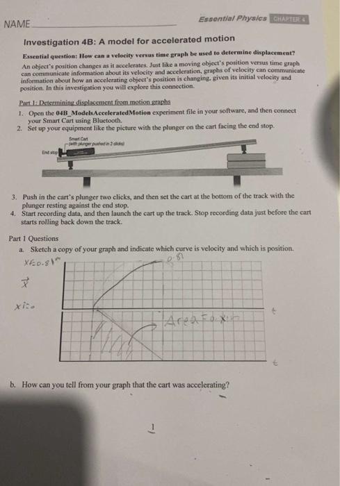 Solved Investigation 4B: A model for accelerated motion | Chegg.com