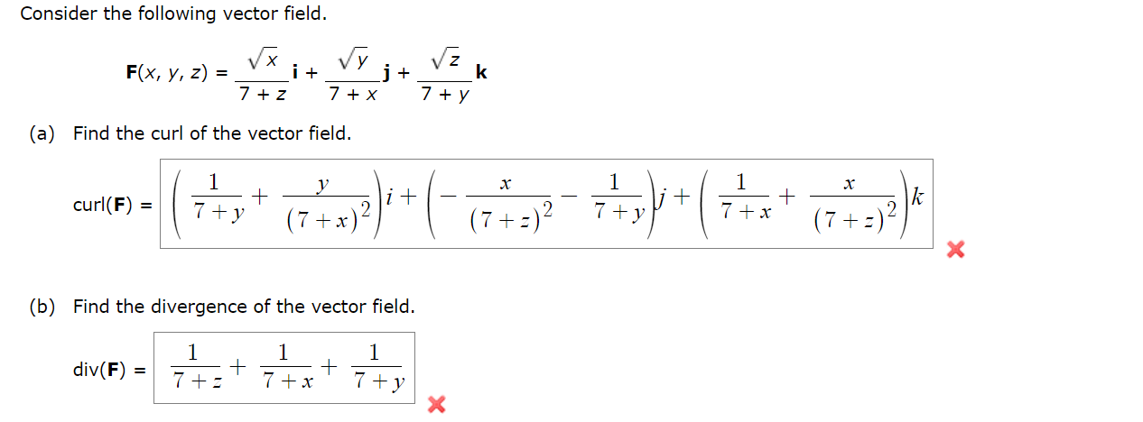 Solved Consider the following vector | Chegg.com