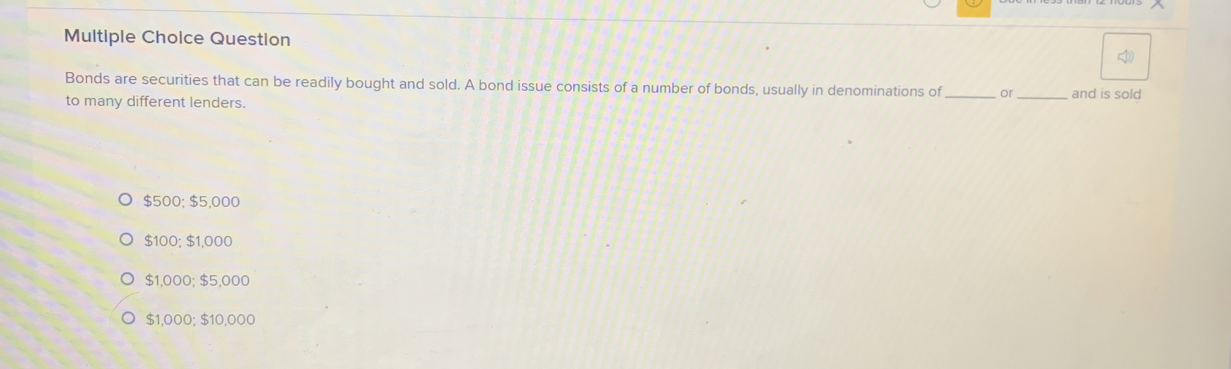 High Quality SOLUTION Multiple Cholce QuestionBonds are securities that can | Chegg.com