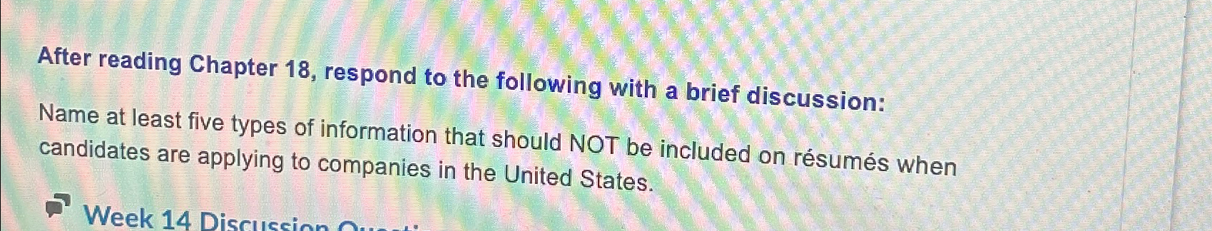 Solved After reading Chapter 18, ﻿respond to the following | Chegg.com