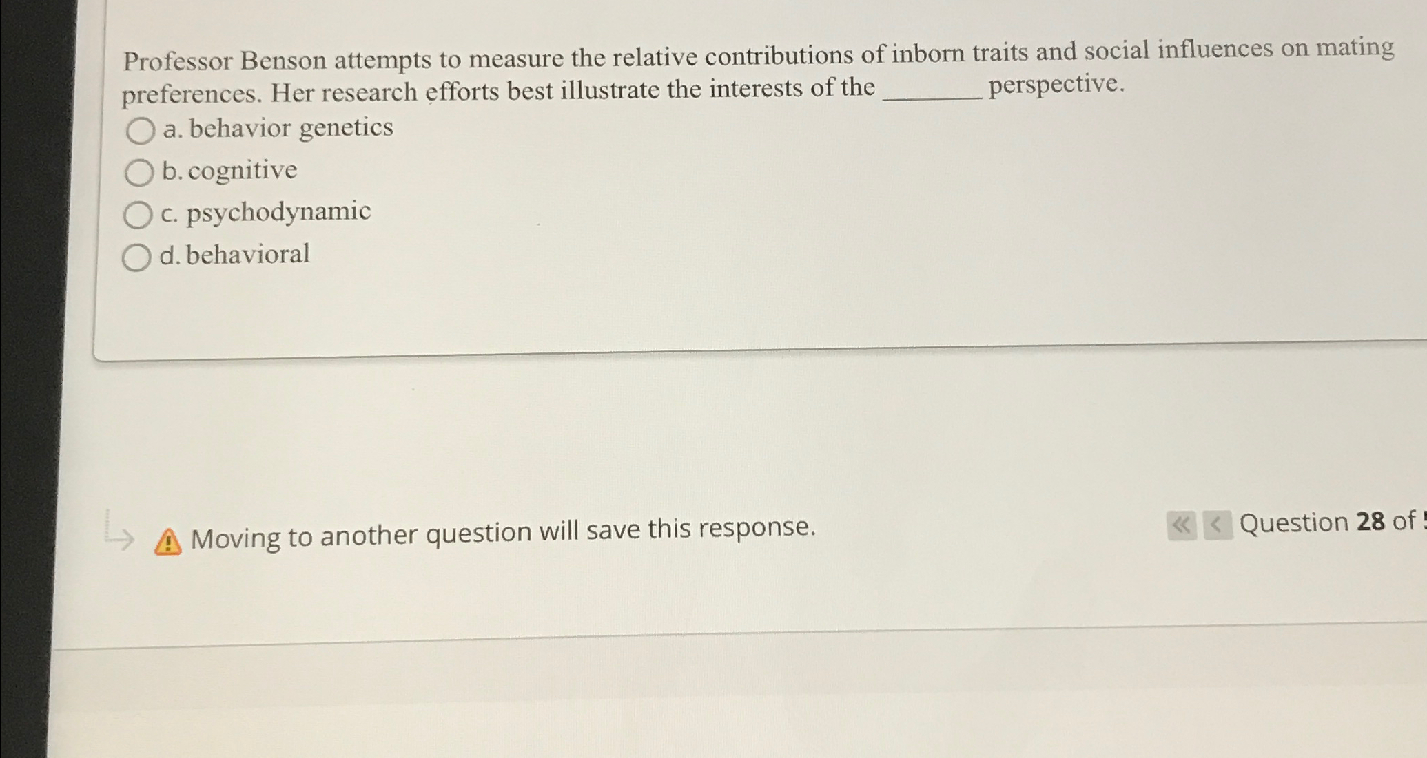 Solved Professor Benson attempts to measure the relative | Chegg.com