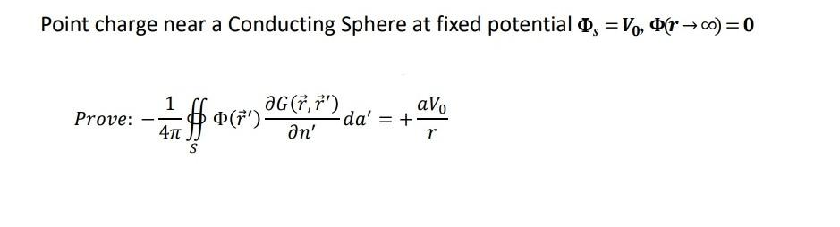 Solved Point charge near a Conducting Sphere at fixed | Chegg.com