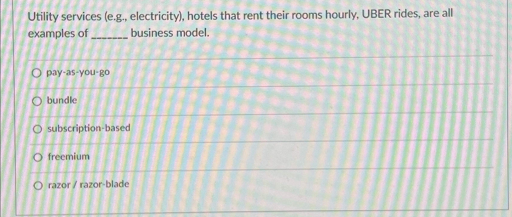 Solved Utility services (e.g., ﻿electricity), ﻿hotels that | Chegg.com