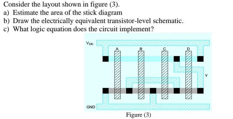 Solved For the following logic function: Y=(AB+C)⋅D a) | Chegg.com