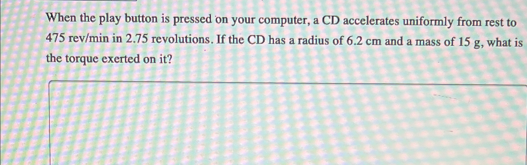 Solved When the play button is pressed on your computer, a | Chegg.com