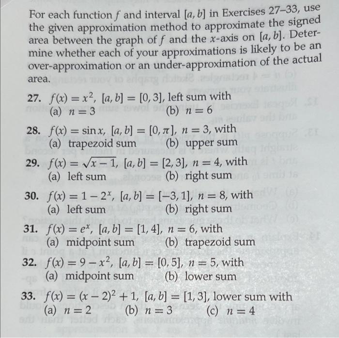 Solved For each function f and interval (a, b) in Exercises | Chegg.com