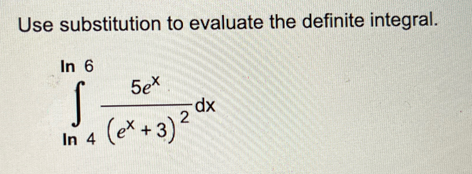 Solved Use substitution to evaluate the definite | Chegg.com