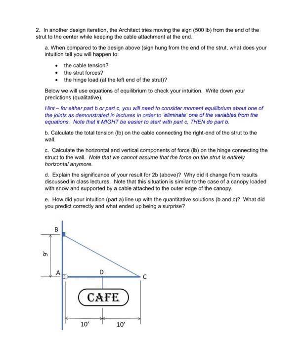 Solved 2. In another design iteration, the Architect tries | Chegg.com