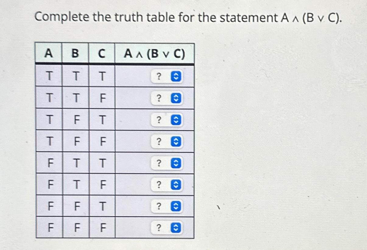 Solved Complete the truth table for the statement | Chegg.com