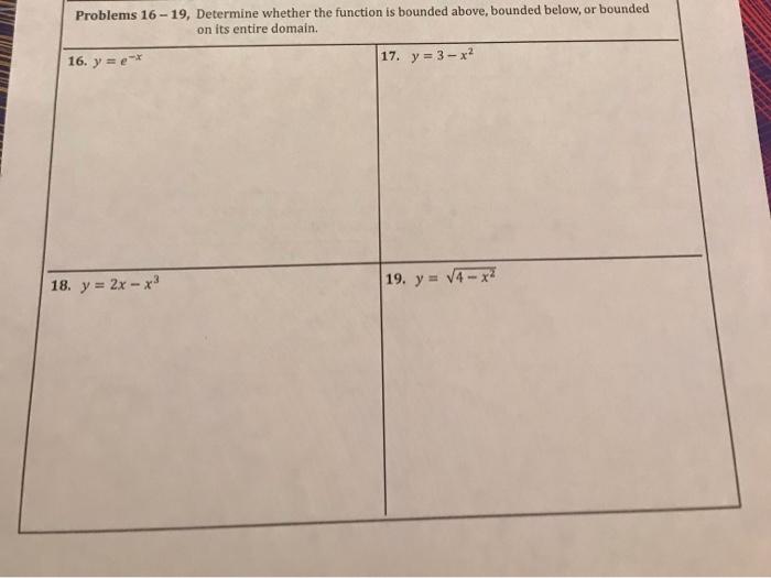 Solved Problems 16-19, Determine whether the function is | Chegg.com