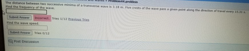 Solved Problem44.problem The distance between two successive | Chegg.com