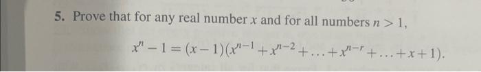 Solved 5. Prove that for any real number x and for all | Chegg.com
