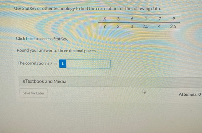 Solved Use StatKey or other technology to find the | Chegg.com