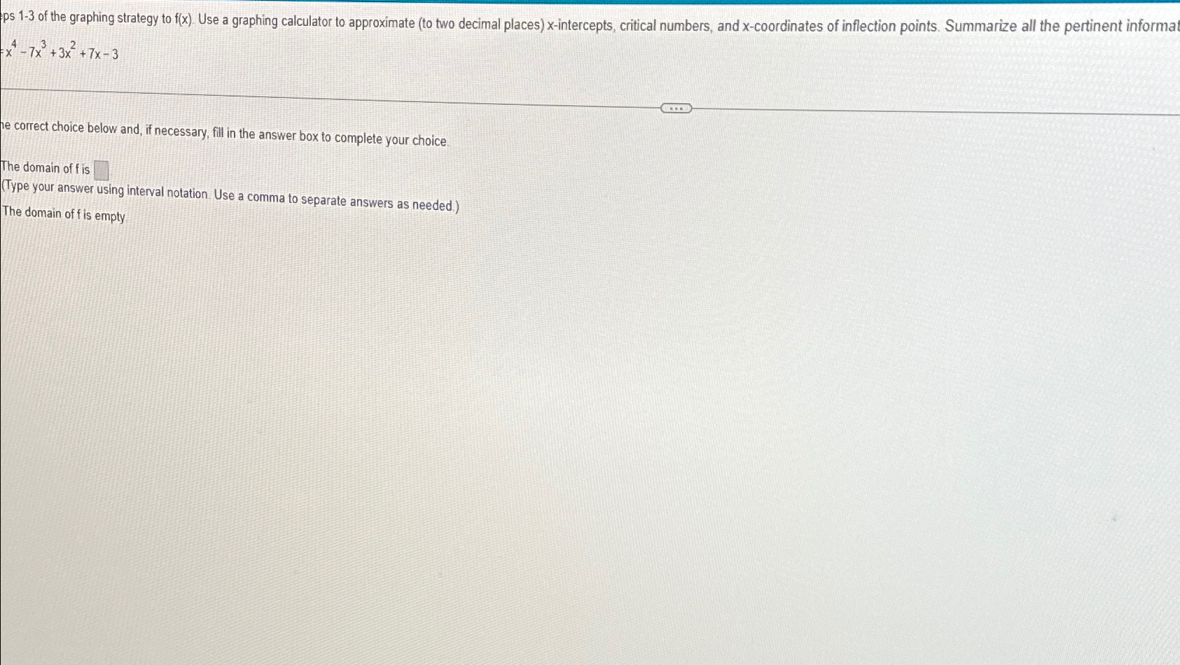 Solved ps 1-3 ﻿of the graphing strategy to f(x) ﻿Use a | Chegg.com