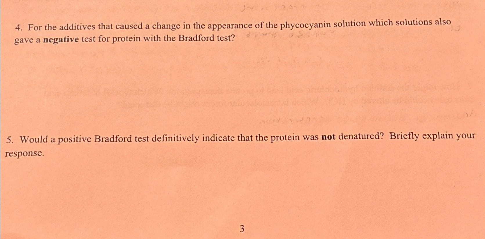 Solved For the additives that caused a change in the | Chegg.com