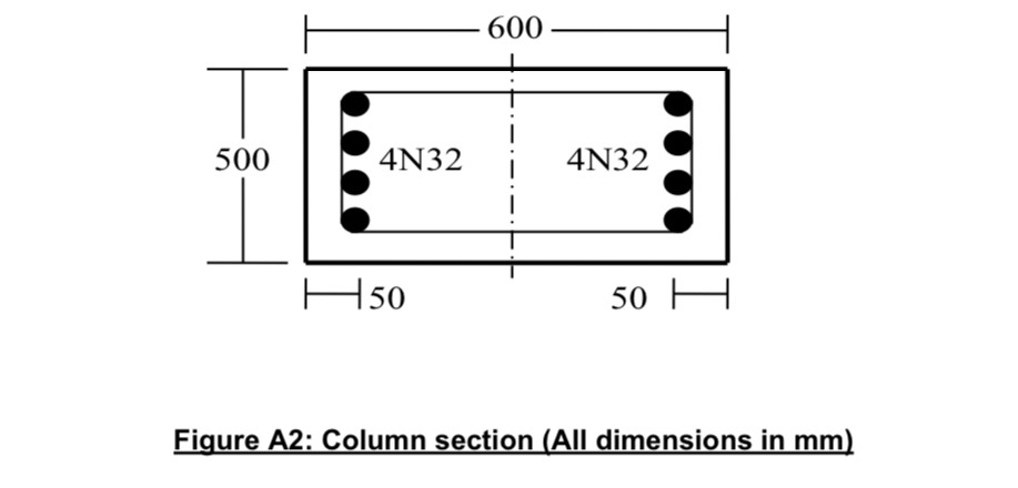 Solved A Short Concrete Column Section Shown In Figure A2