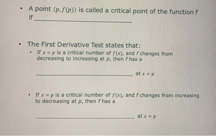 Solved A point (p,f(p)) is called a critical point of the | Chegg.com