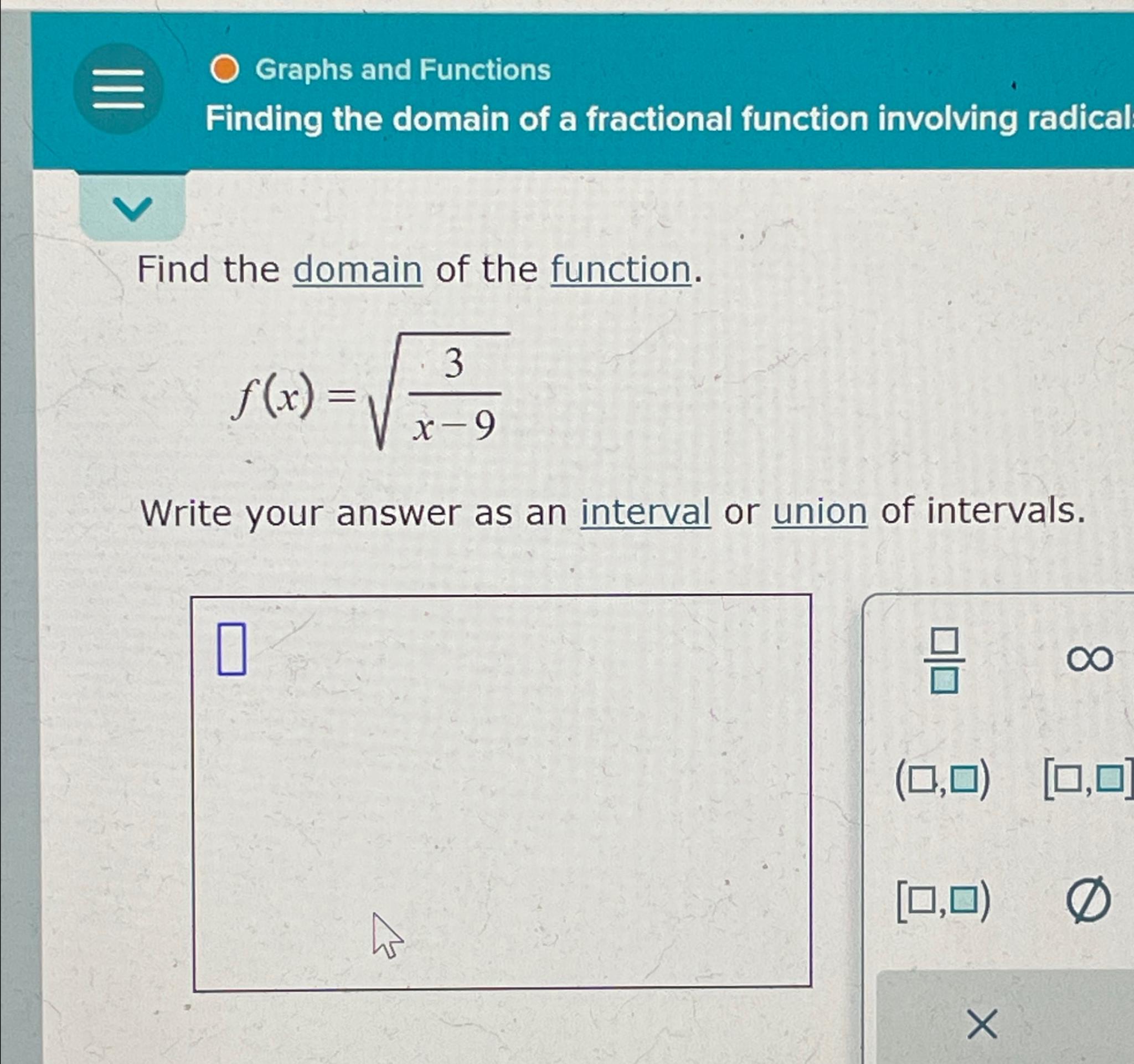 Solved Graphs And FunctionsFinding The Domain Of A Chegg