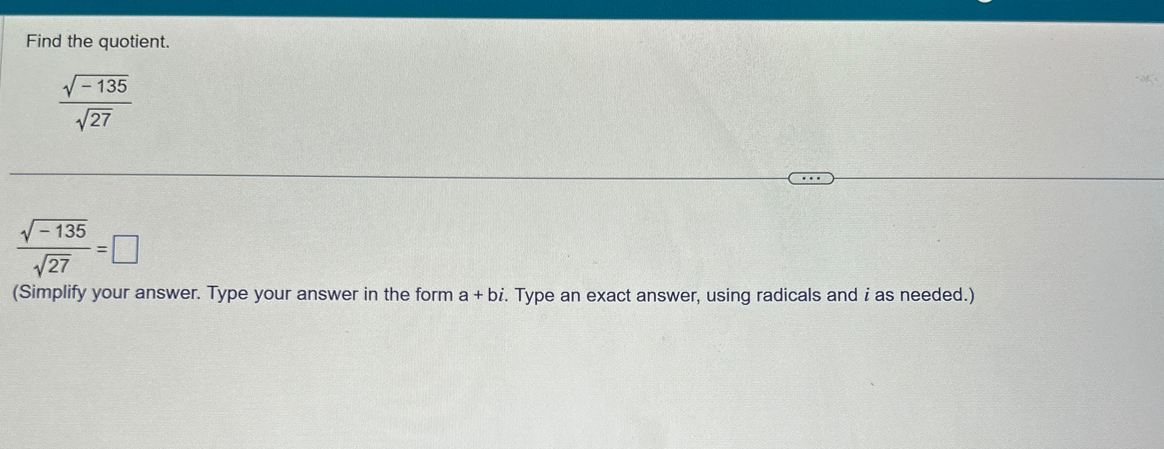 Solved Find the quotient.-1352272-1352272=(Simplify your | Chegg.com