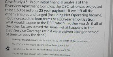 Solved Case Study #5: in our initial financial analysis of | Chegg.com