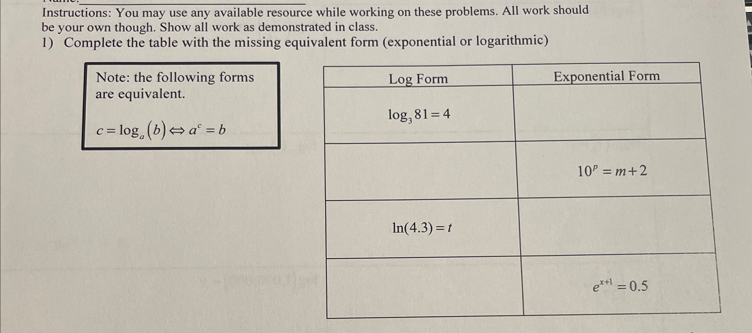 Solved Instructions: You may use any available resource | Chegg.com