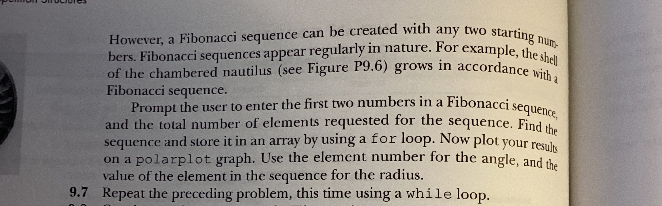 Solved However, a Fibonacci sequence can be created with any | Chegg.com