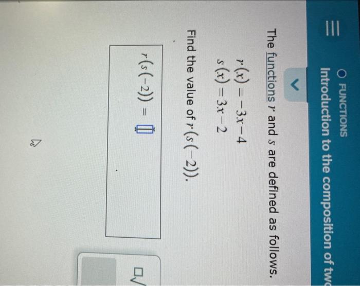 Solved The functions r and s are defined as follows. | Chegg.com